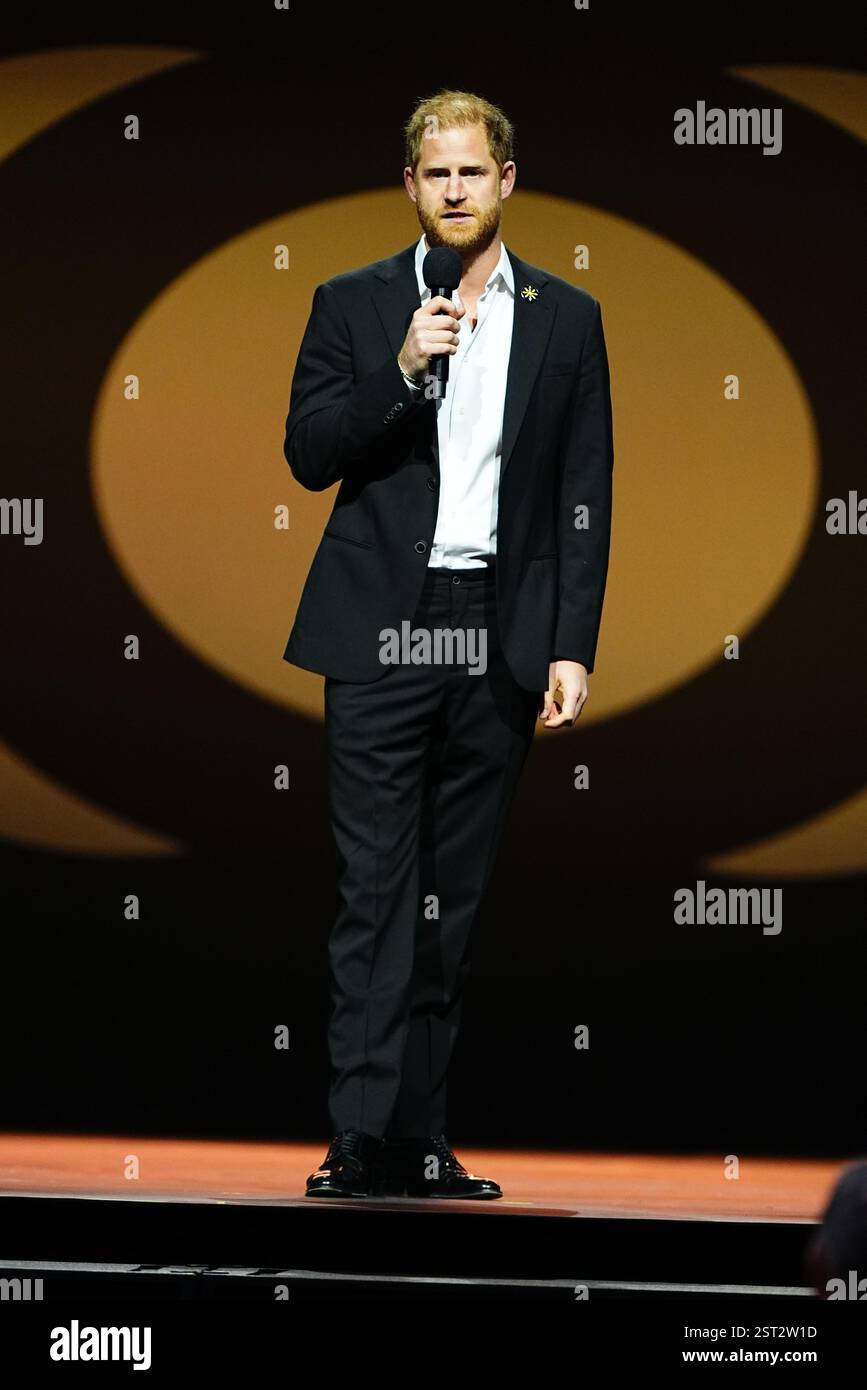 The Duke of Sussex makes a speech at the Closing Ceremony of the 2025 ...
