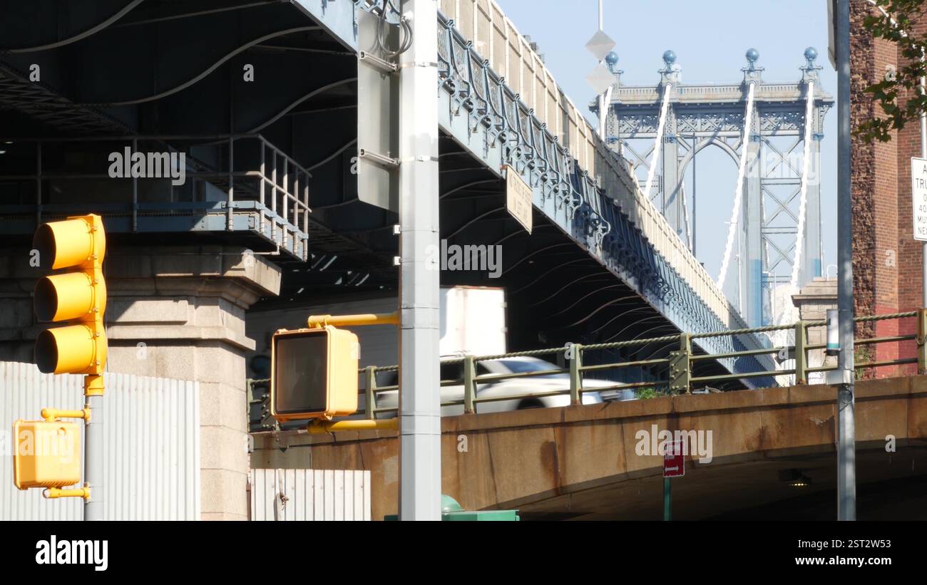 New York City, United States - 7 Sept 2023: Traffic road under ...