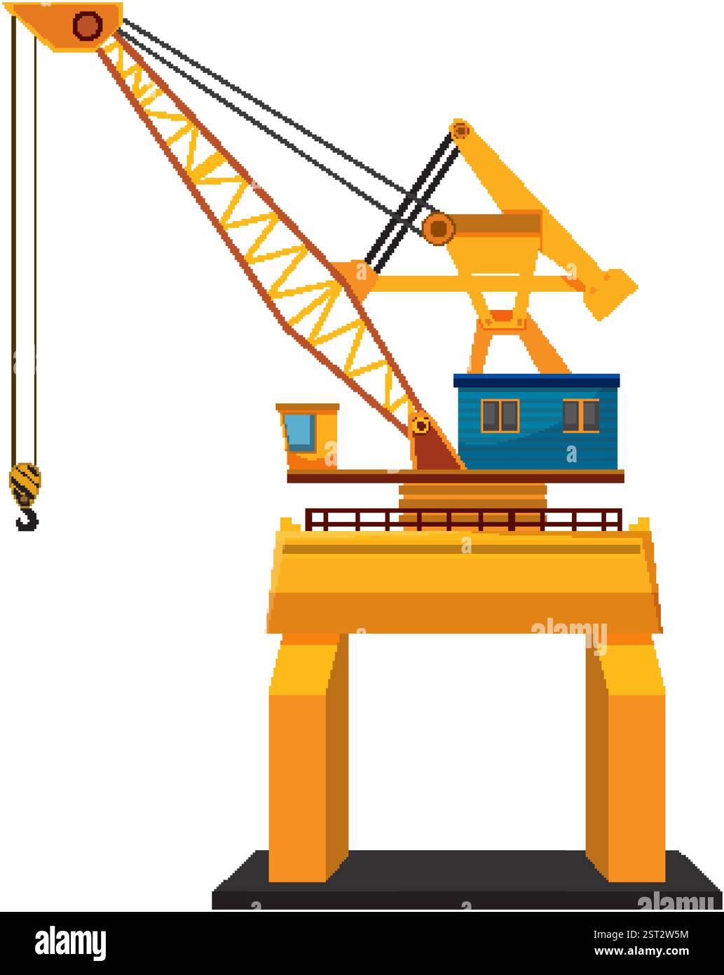 Vector illustration of a large industrial crane Stock Vector Image ...