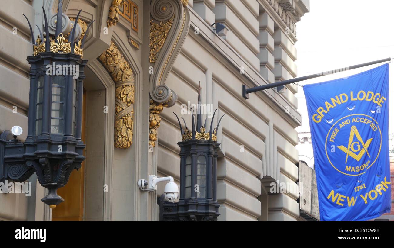 New York City, United States - 6 Sept 2023: Grand Lodge of Masons ...
