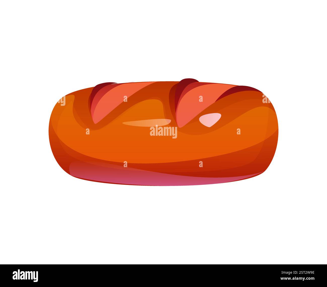Fast food baguette loaf meal kids ABC font dash punctuation sign ...