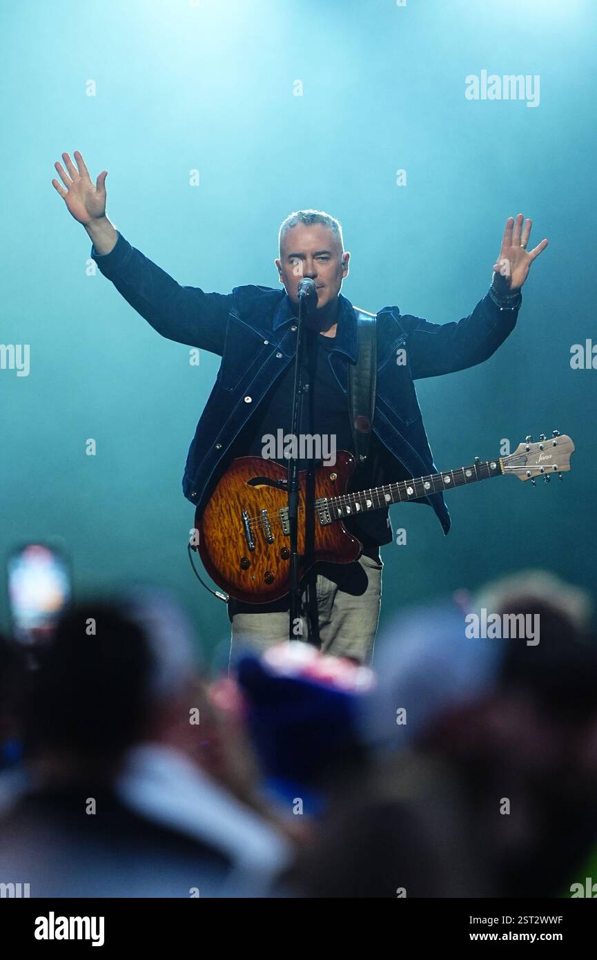 Ed Robertson of Barenaked Ladies performs during the Closing Ceremony ...