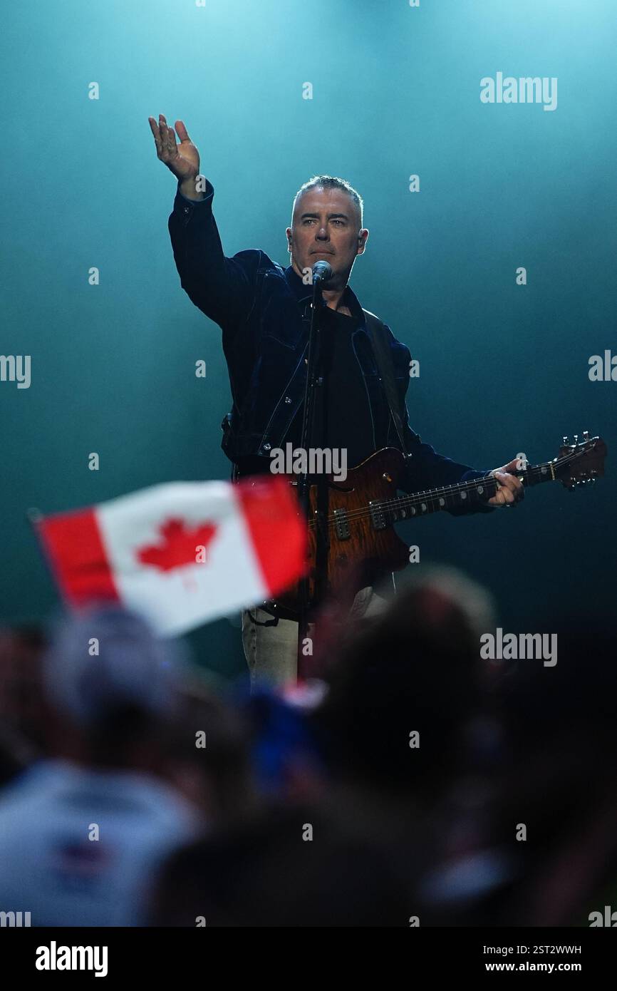 Ed Robertson of Barenaked Ladies performs during the Closing Ceremony ...