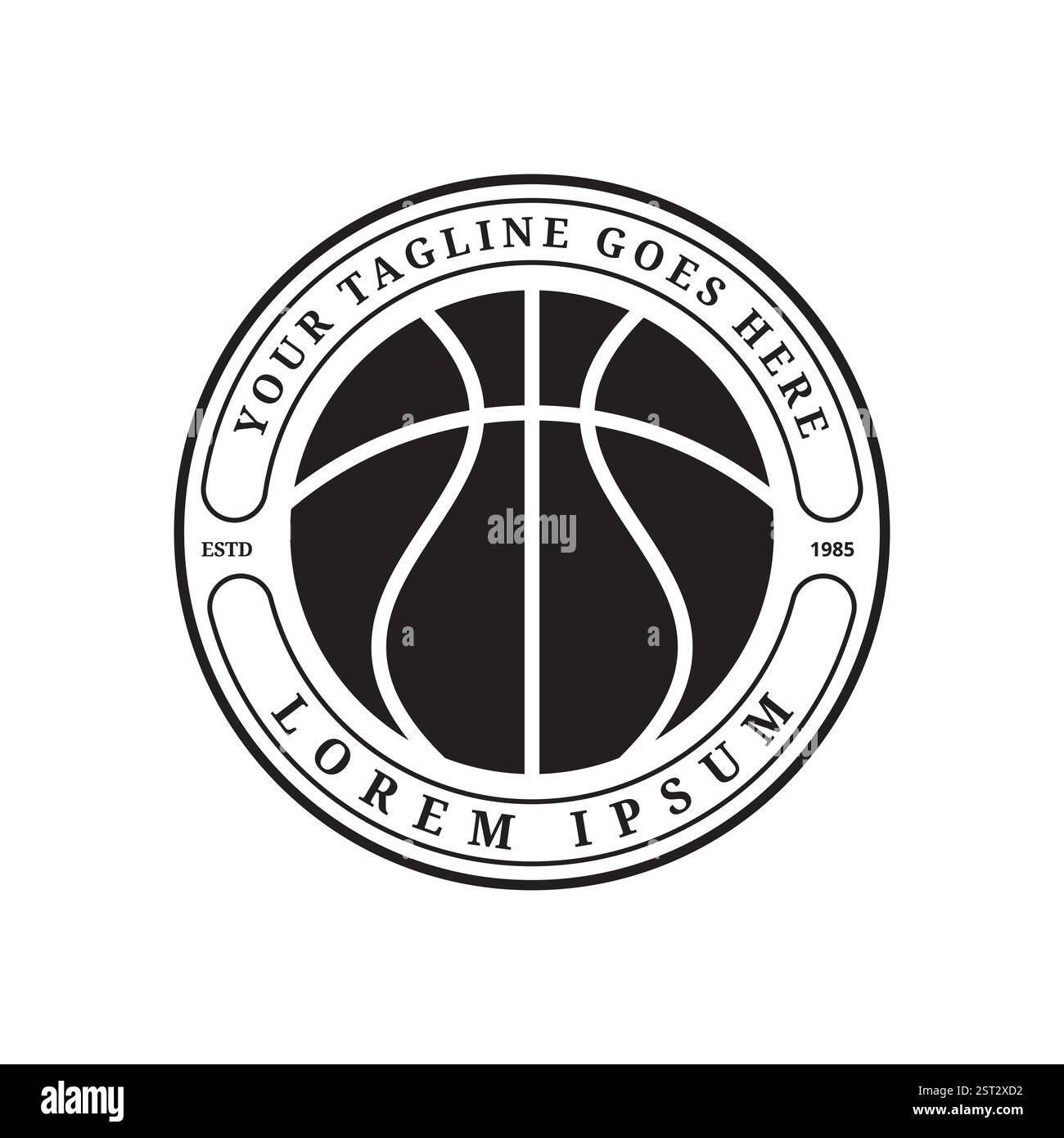 Simple basketball logo design, in the form of an American Basketball ...