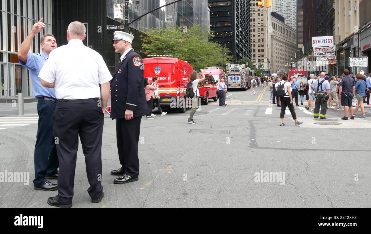 New York City, United States - 11 September 2023: Firefighters ...