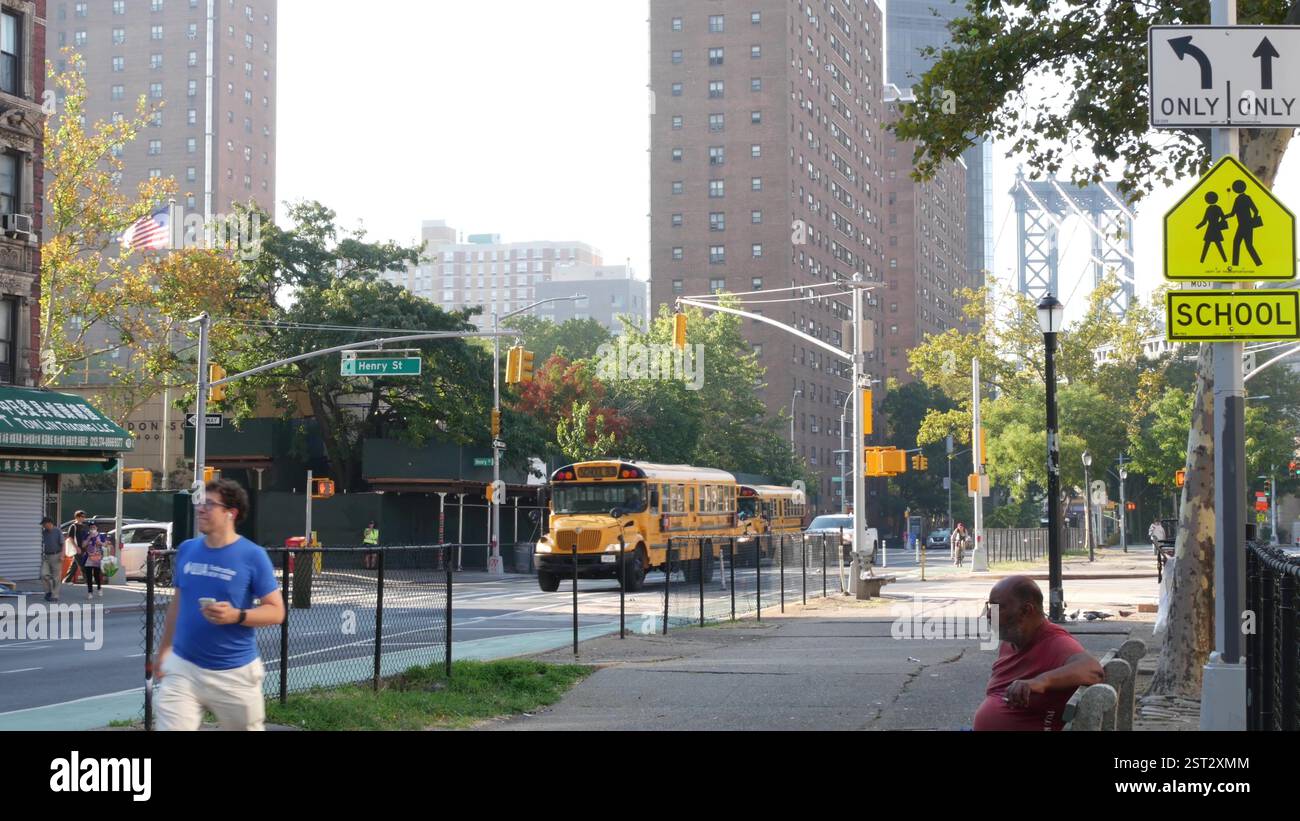 New York City, United States - 7 Sept 2023: Yellow School Bus ...