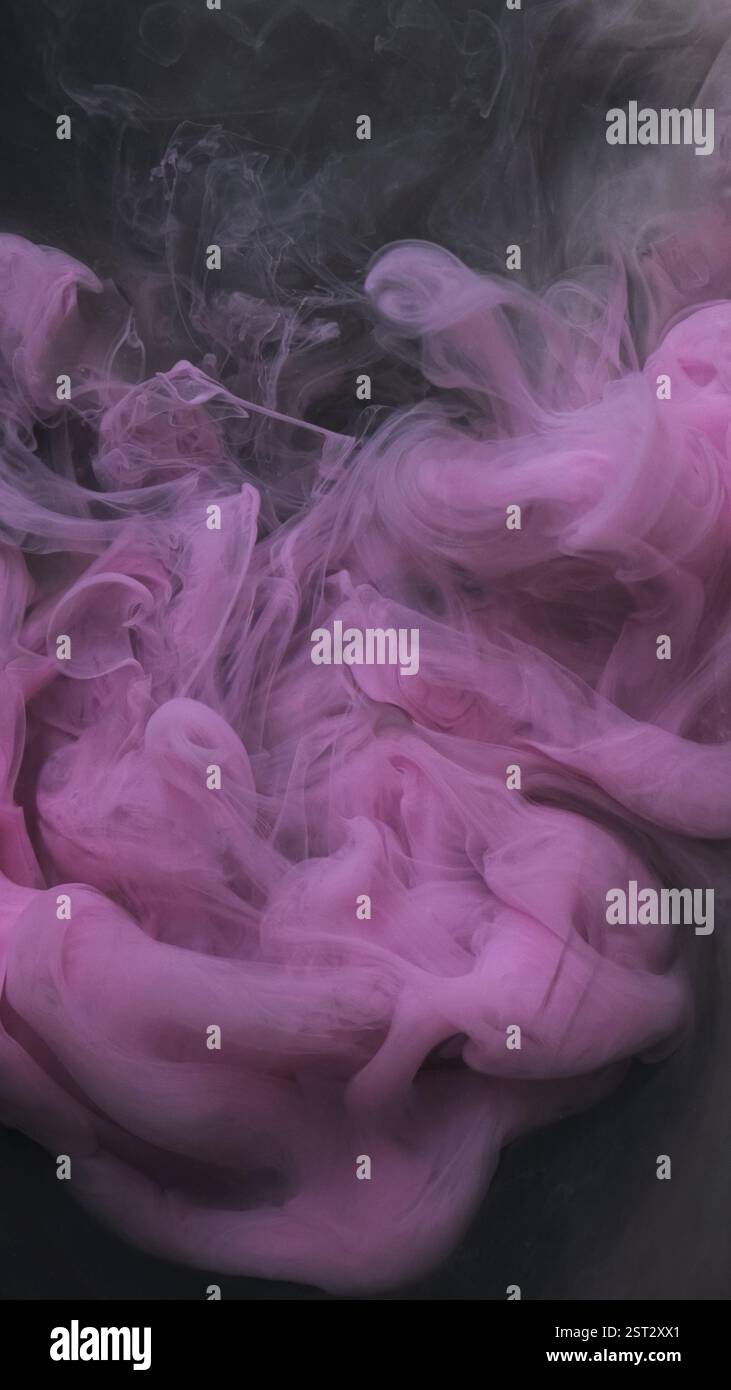 Abstract smoke. Dreamy cloud. Defocused purple color haze paint ink ...