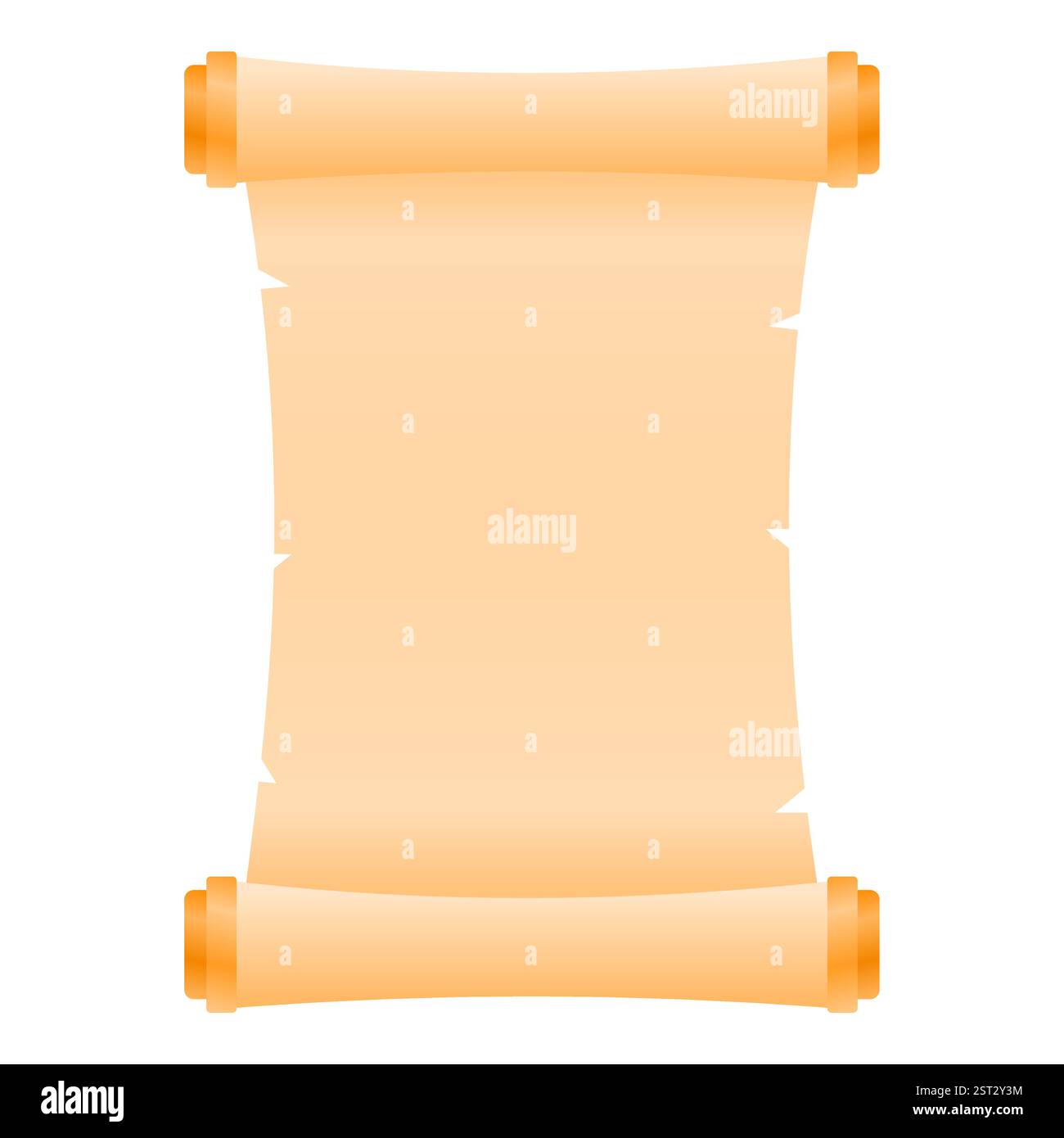 Ancient Paper Scroll Message Vector. Broken Paper Scroll Element ...