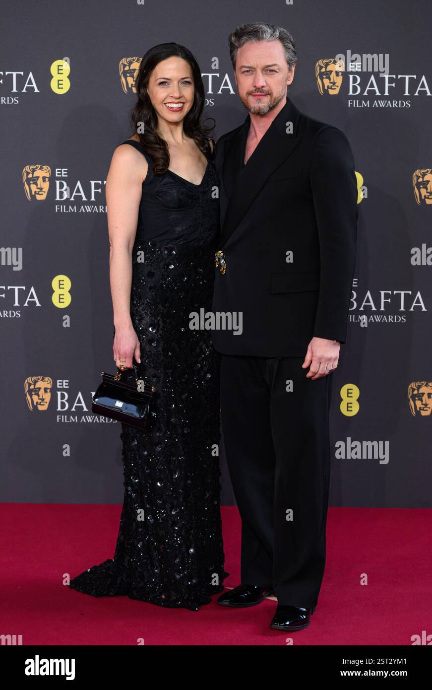 London, UK. February 16th, 2025. James McAvoy and Lisa Liberati ...