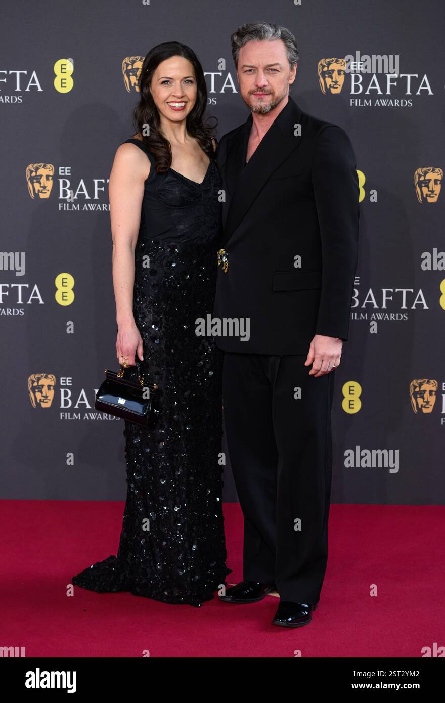 London, UK. February 16th, 2025. James McAvoy and Lisa Liberati ...
