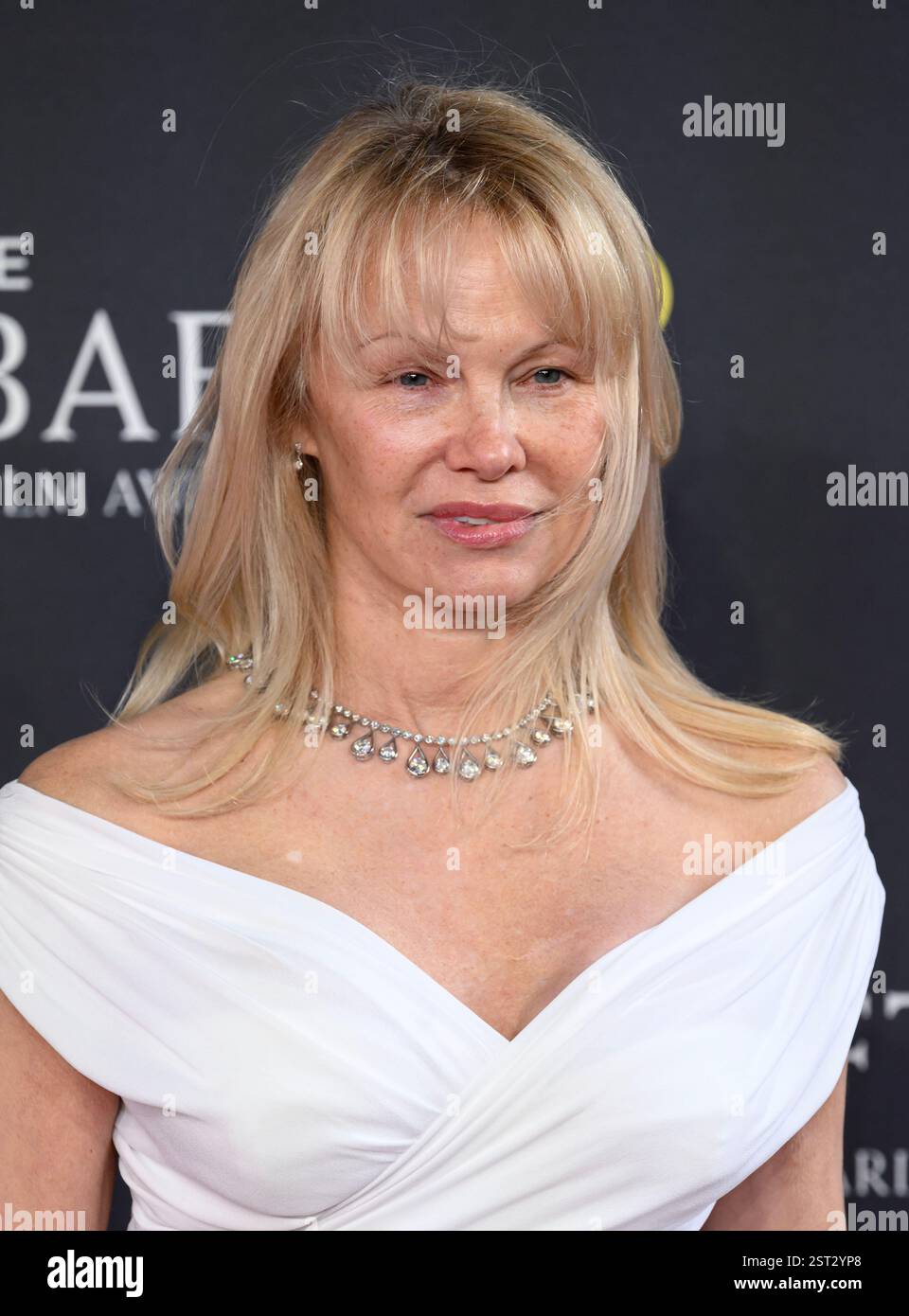 London, UK. February 16th, 2025. Pamela Anderson arriving at the 2025 ...