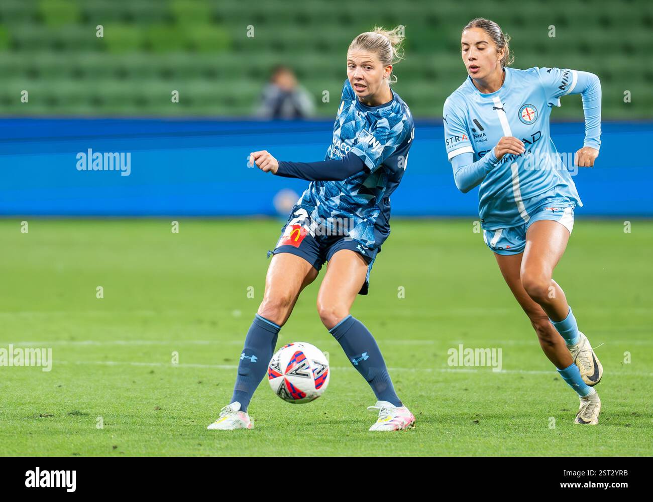 Melbourne, Australia. 15th Feb, 2025. Lucy Johnson of Sydney FC and ...