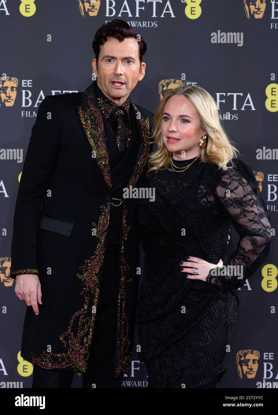 London, UK. February 16th, 2025. David Tennant and Georgia Tennant ...