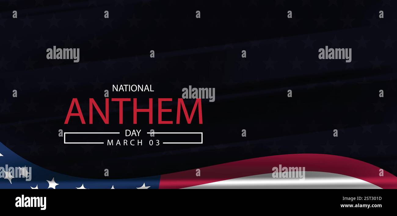 Honoring the Symbol of Unity National Anthem Day Stock Vector Image ...