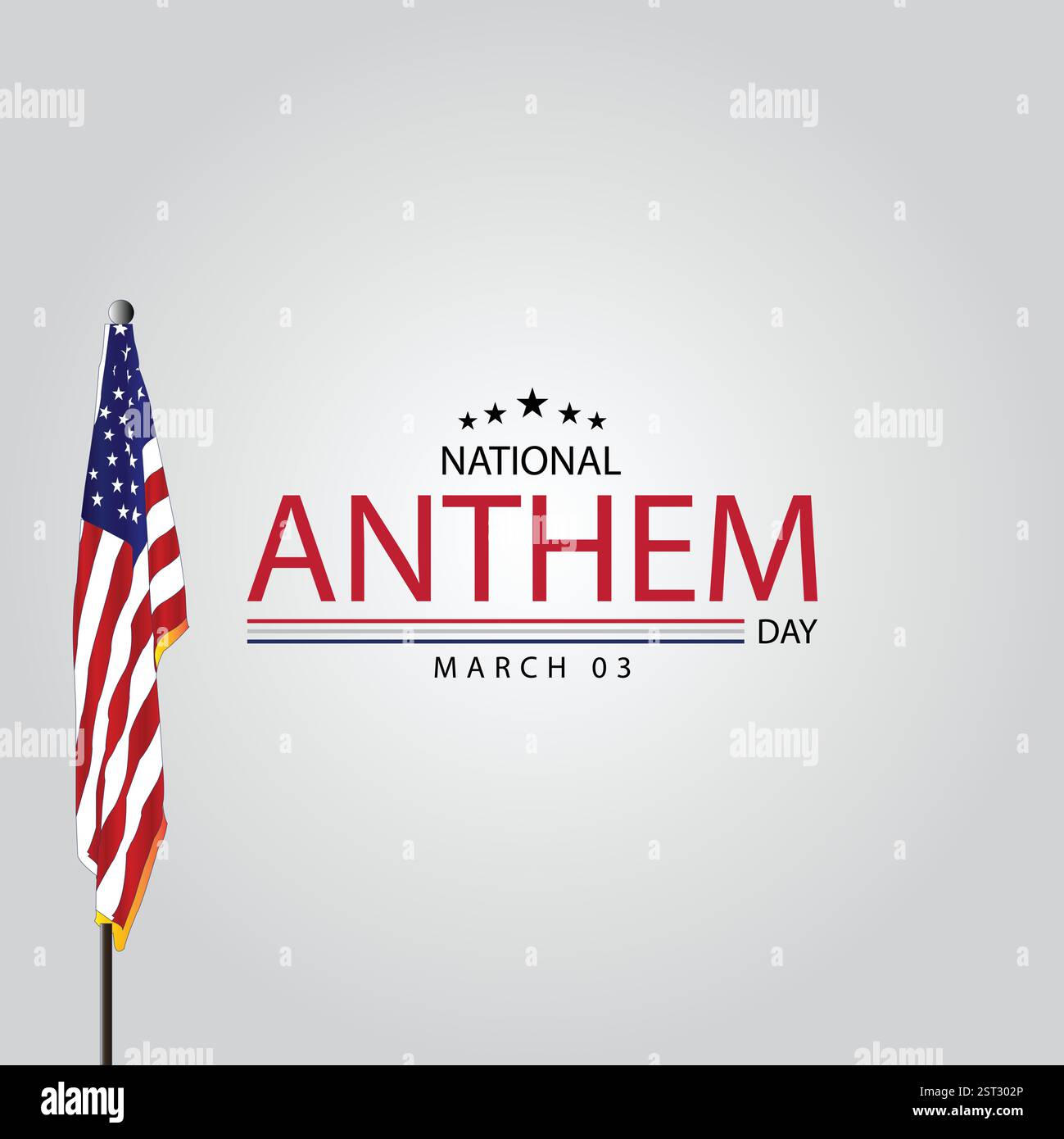 The Evolution of Our National Anthem A Tribute on March 03 Stock Vector ...