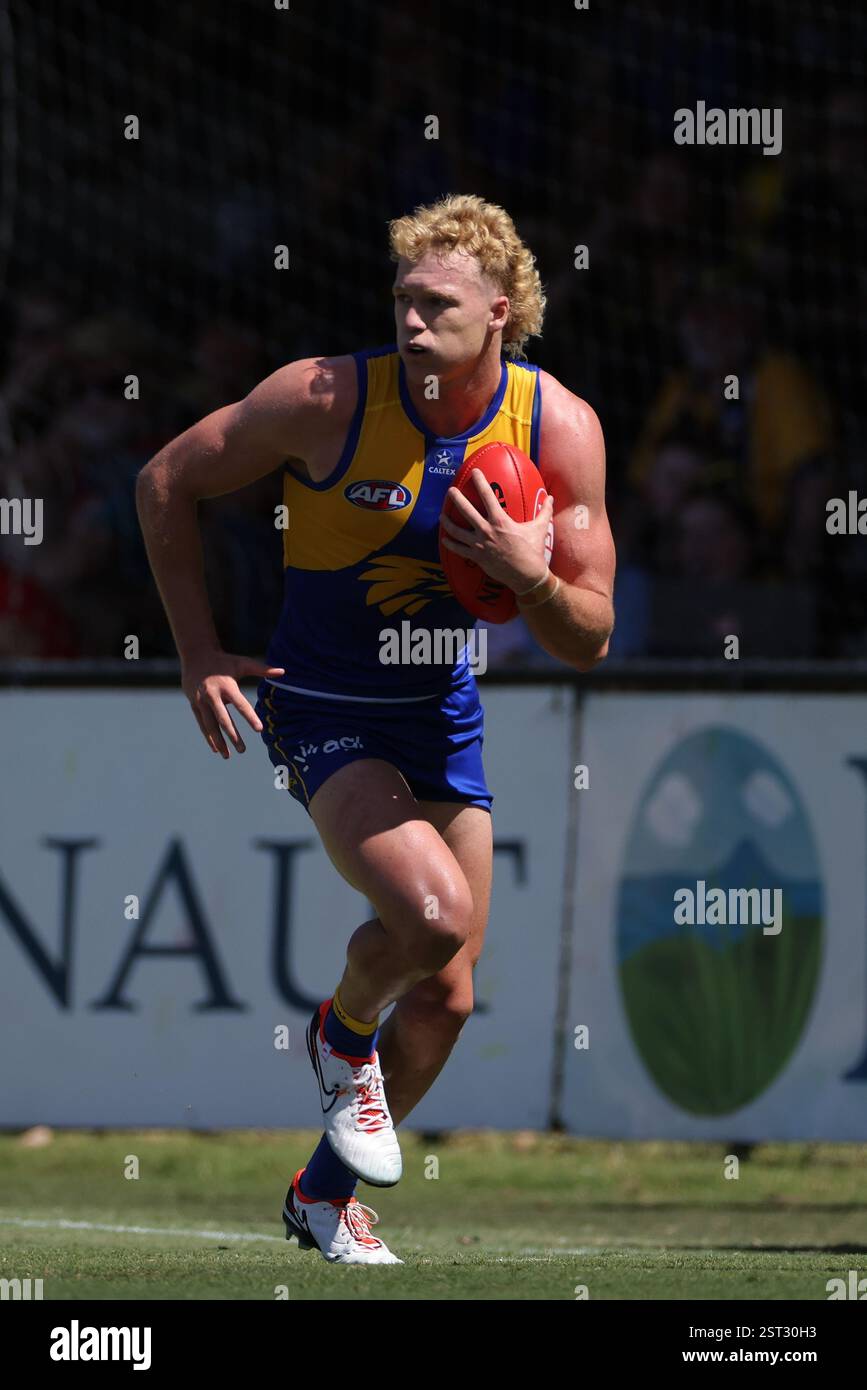 Perth, Australia. 17th Feb, 2025. Reuben Ginbey of the Eagles in action ...