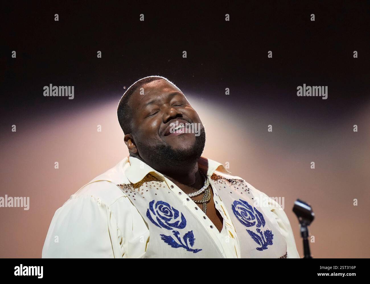 Michael Trotter Jr., of The War and Treaty, performs during the 2025 ...