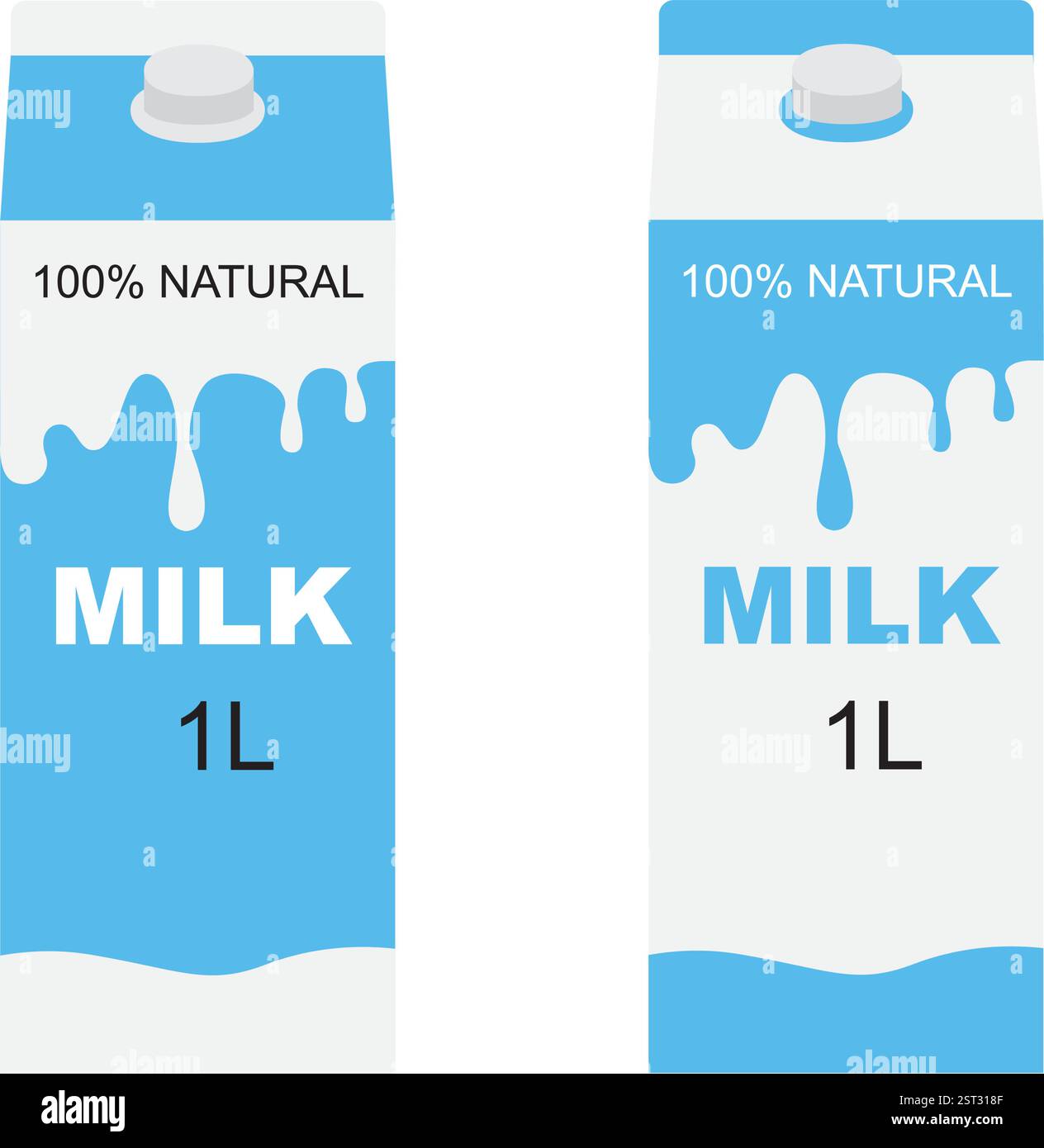 Milk packet isolated on white background. Vector illustration of carton ...