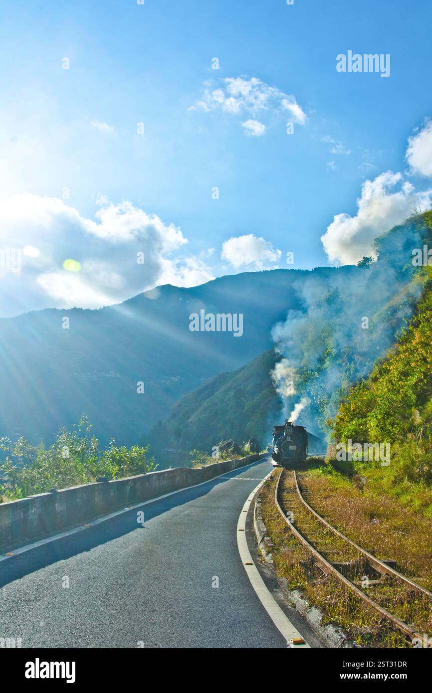 Toy train passing through hi-res stock photography and images - Alamy