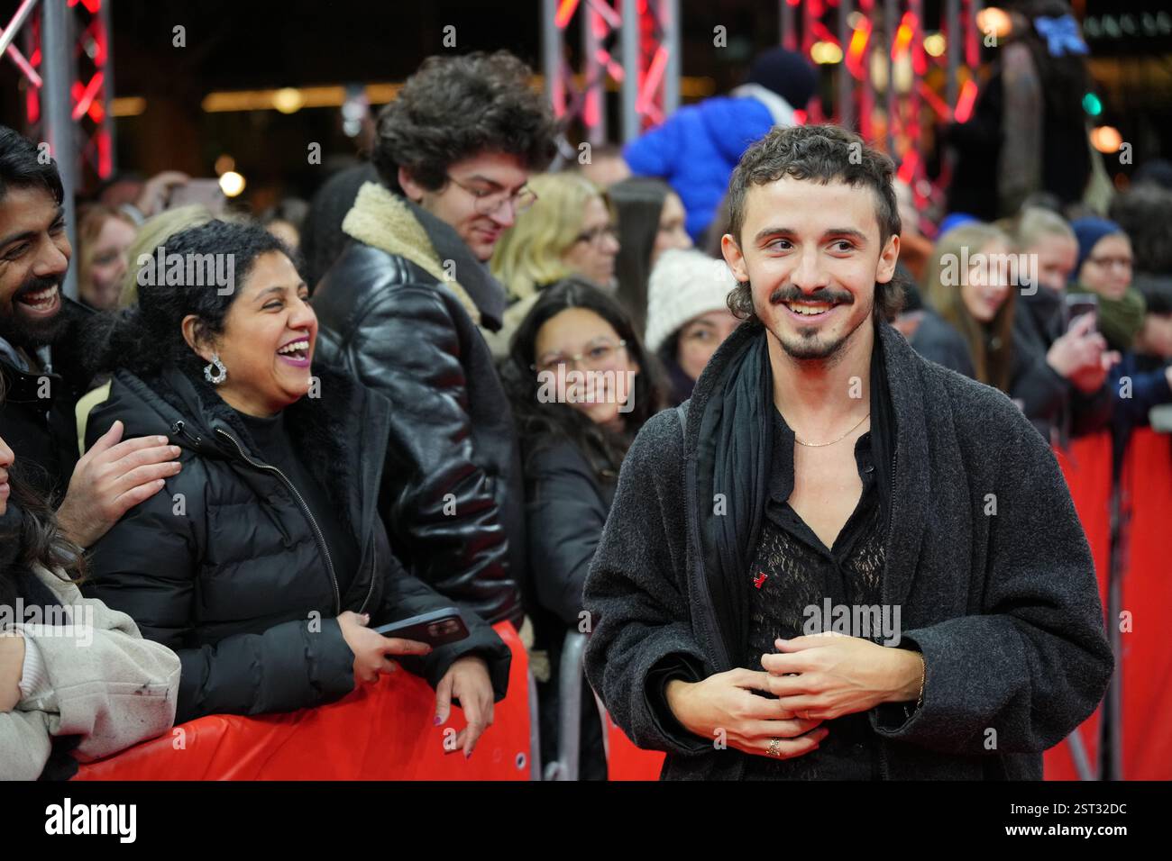 Berlin, Germany. 15th Feb, 2025. Actor Christian Byers stands on the ...