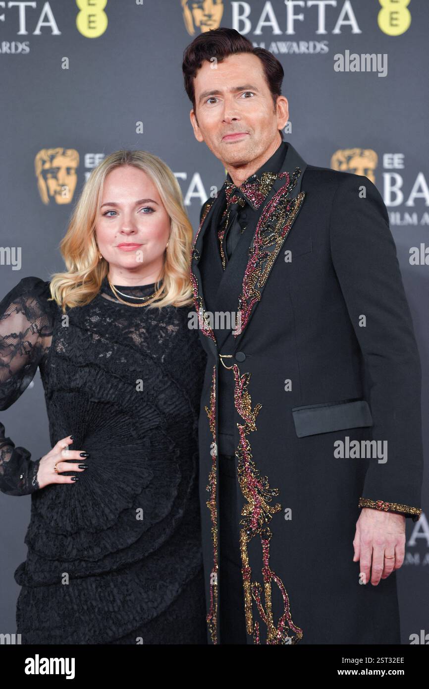 Georgia Tennant and David Tennant attending the 2025 EE BAFTA Film ...