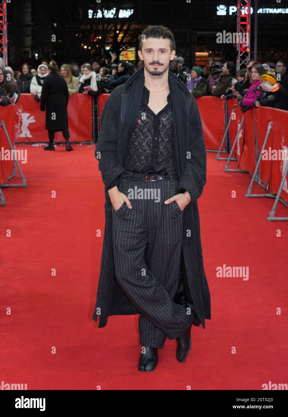 Berlin, Germany. 15th Feb, 2025. Actor Christian Byers stands on the ...