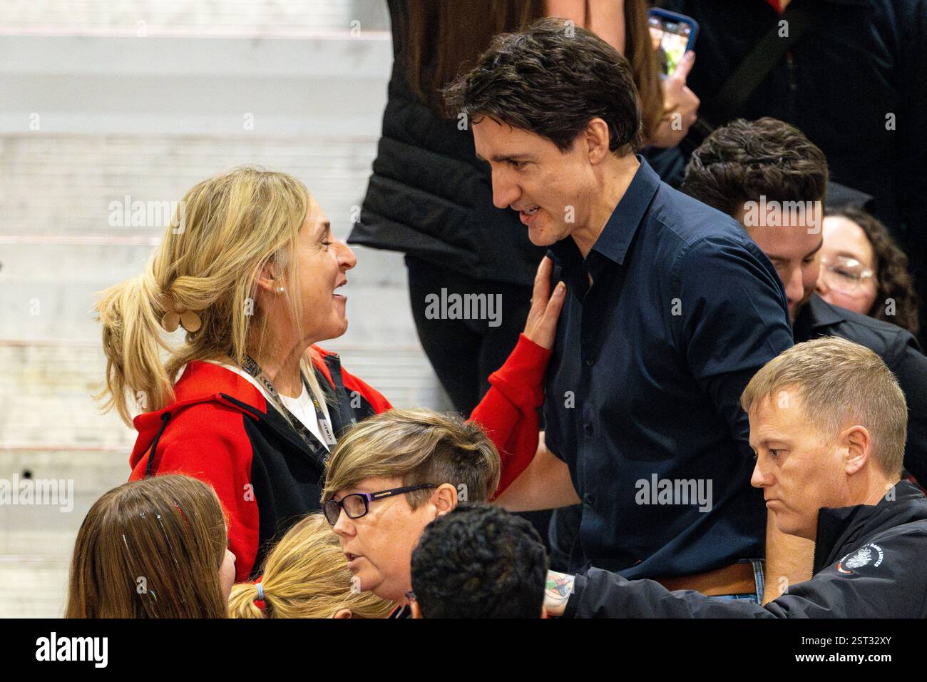 Vancouver, Canada. 16th Feb, 2025. Justin Trudeau at Indoor Rowing in ...
