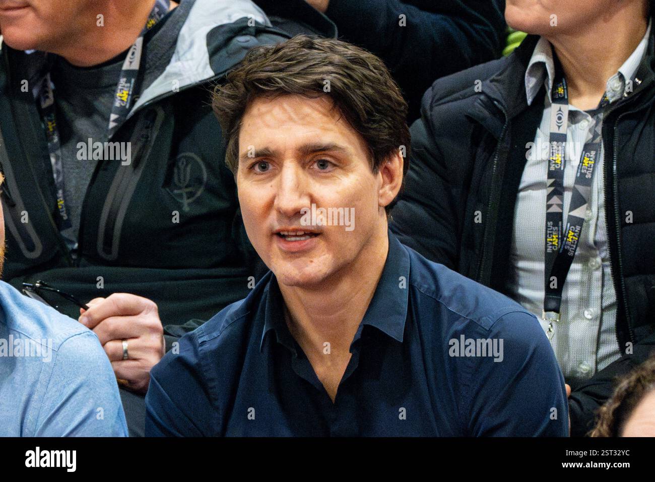 Vancouver, Canada. 16th Feb, 2025. Justin Trudeau at Indoor Rowing in ...