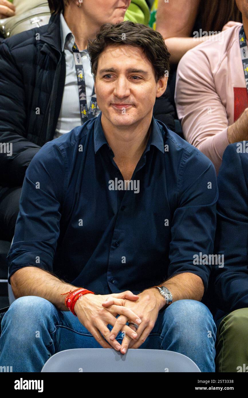 Vancouver, Canada. 16th Feb, 2025. Justin Trudeau at Indoor Rowing in ...