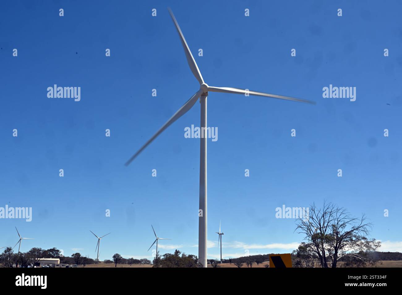 Collector, Australia. 17th Feb, 2025. Power-generating wind turbines ...