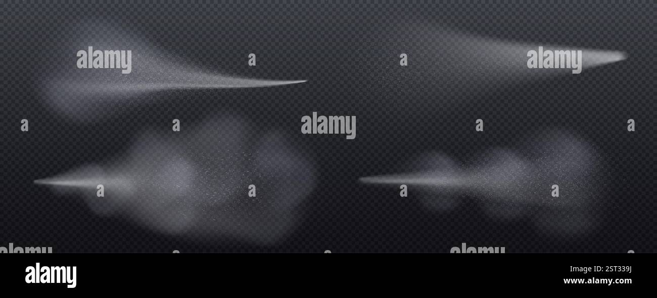 Water spray effects set isolated on transparent background. Vector ...