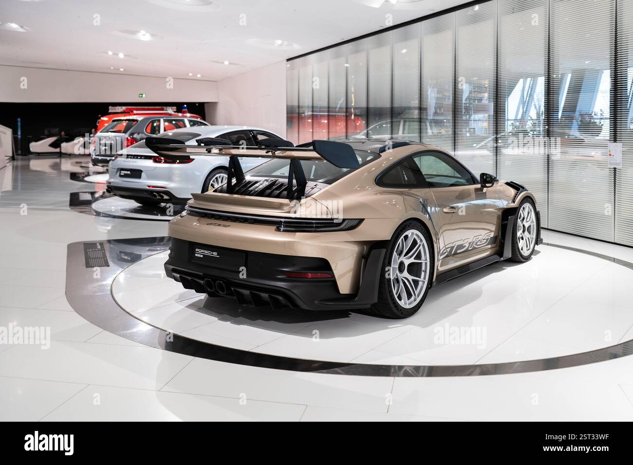 Stuttgart, Germany. 16th Feb, 2025. A Porsche 911 GT3 RS is on display ...