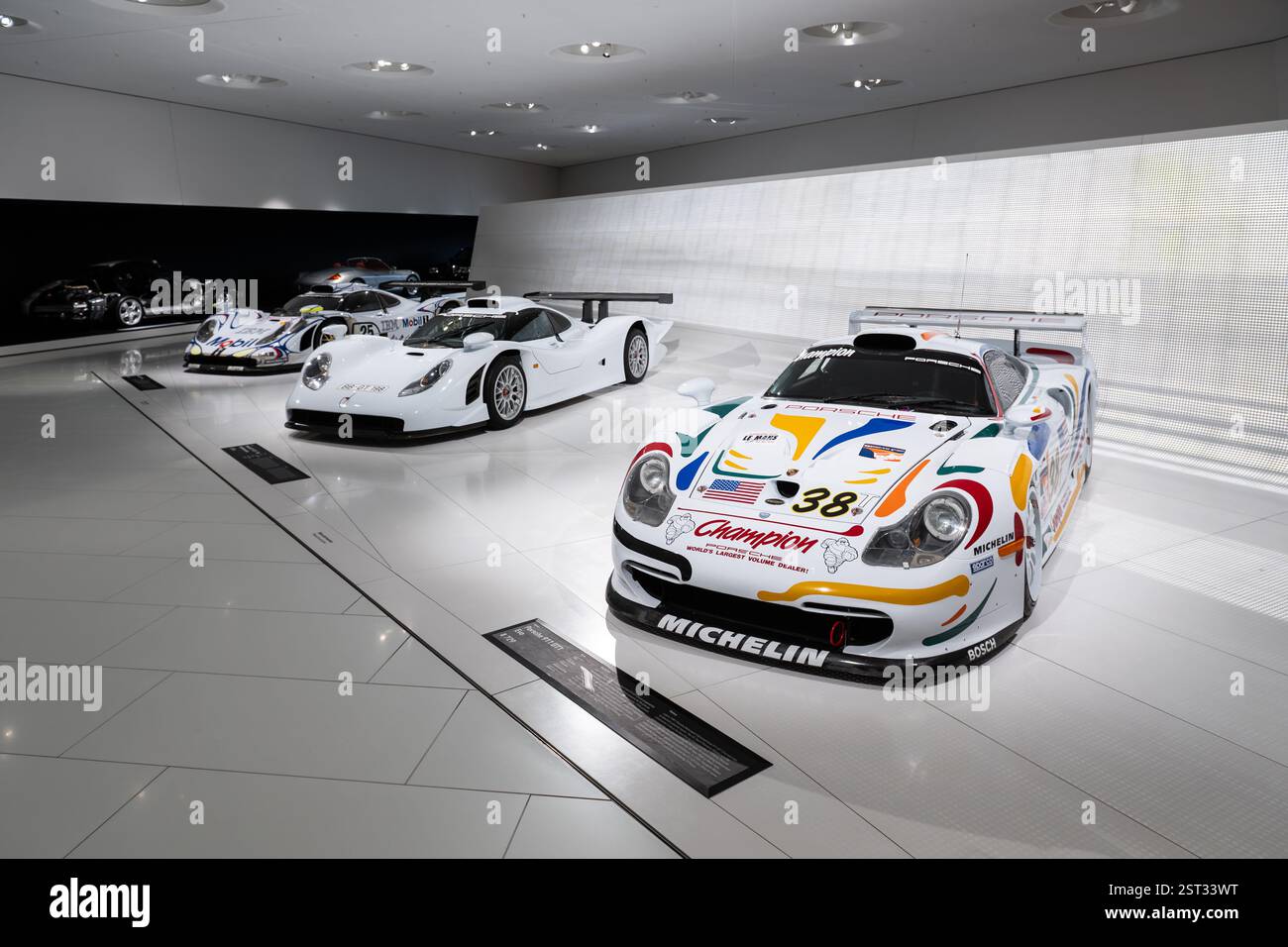 Stuttgart, Germany. 16th Feb, 2025. Porsche 911 GT1 vehicles are ...