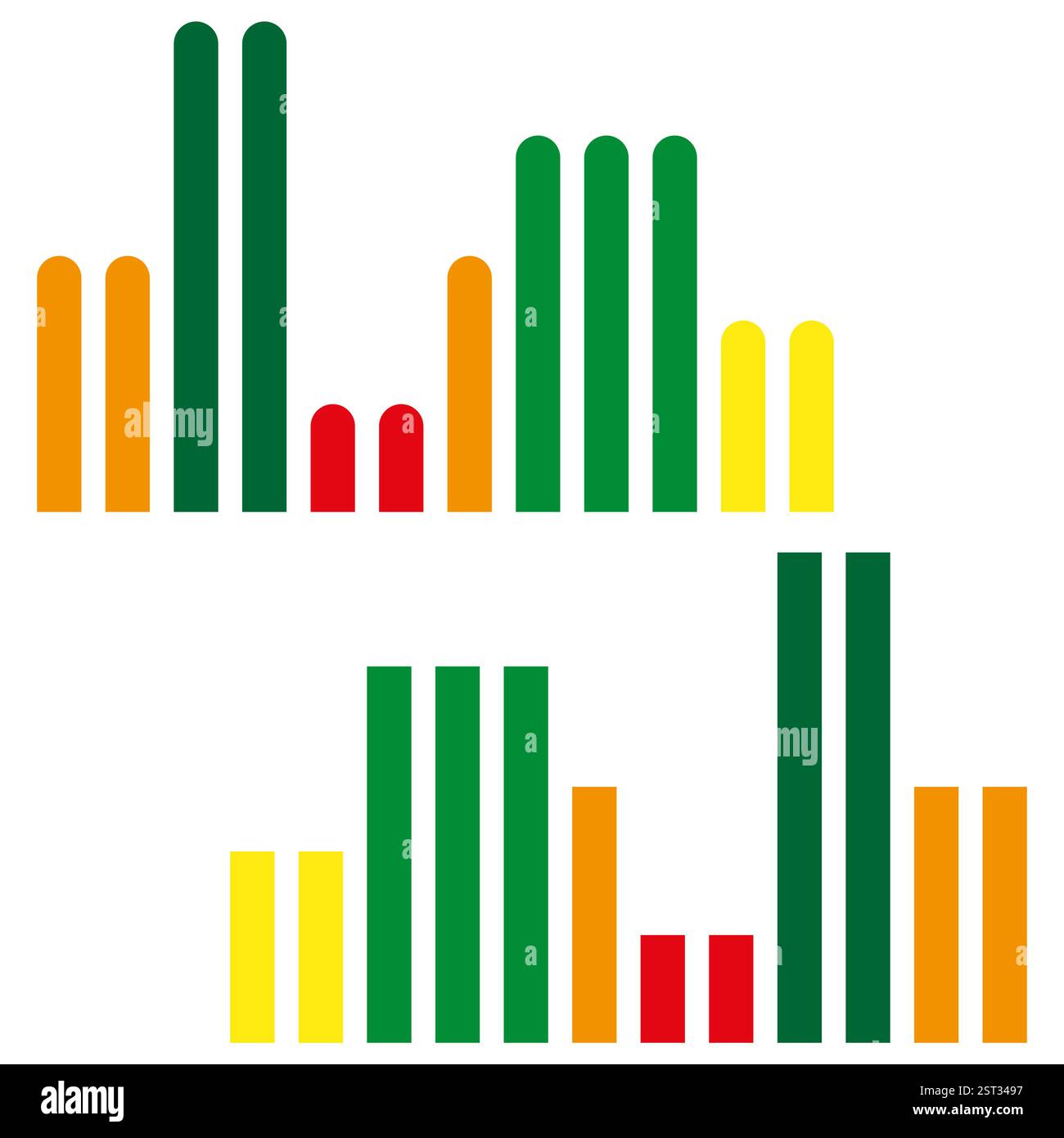Bar chart icon. Colorful data bars. Financial statistics graphic ...