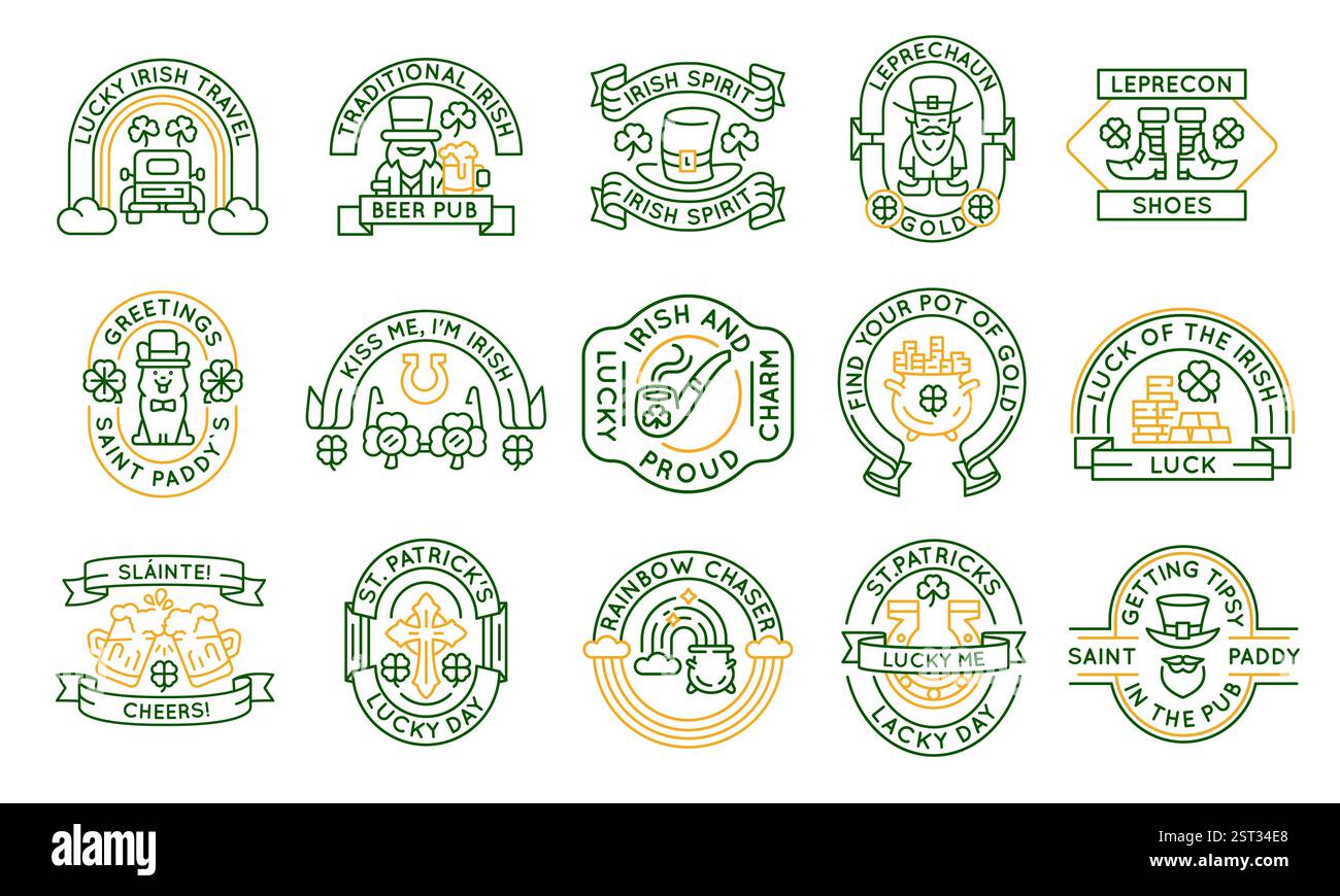 Irish hat set icons Cut Out Stock Images & Pictures - Alamy