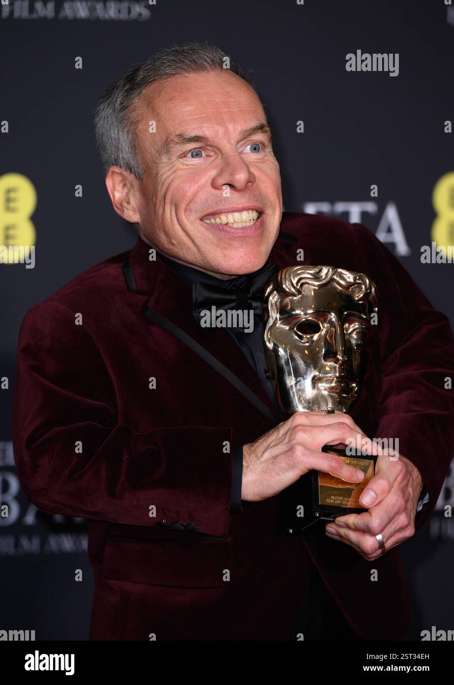 London, UK. February 16th, 2025. Warwick Davis in the Winners Room at ...