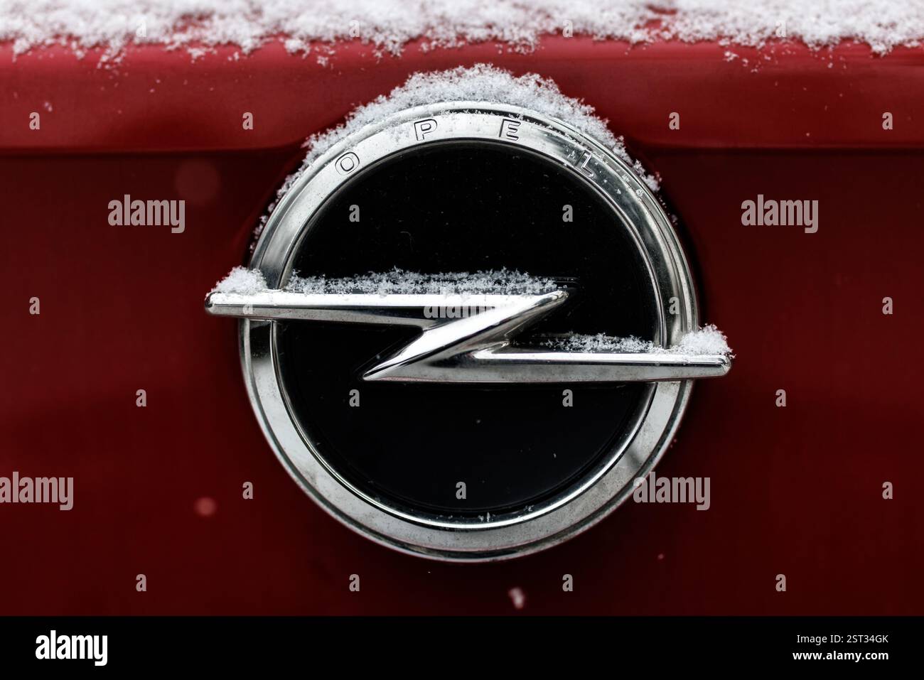 Munich, Germany. 16th Feb, 2025. The Opel brand logo can be seen on the ...