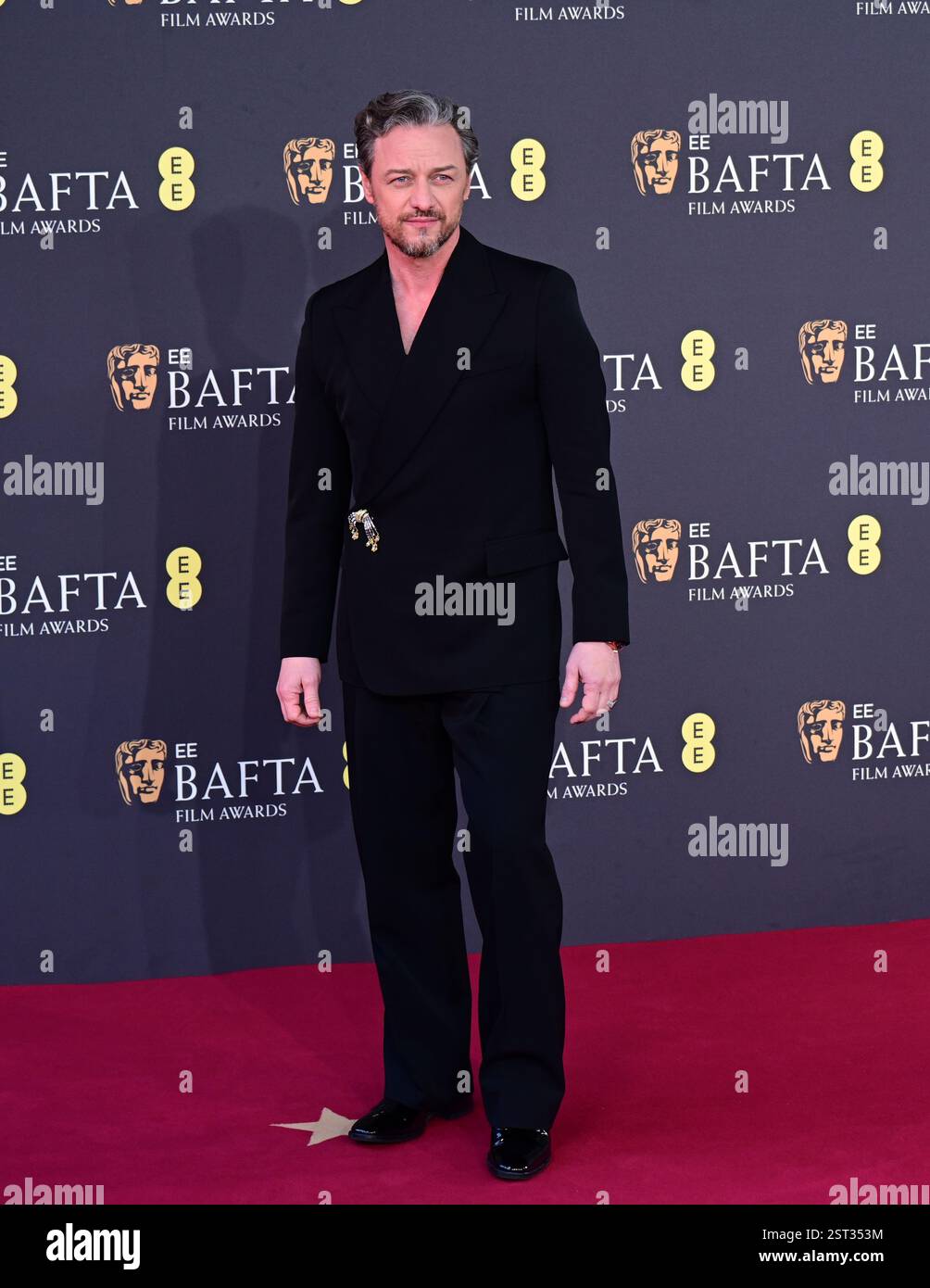 LONDON, UK. 16th Feb, 2025. James McAvoy at EE BAFTA Film Awards 2025 at Royal Festival Hall ...