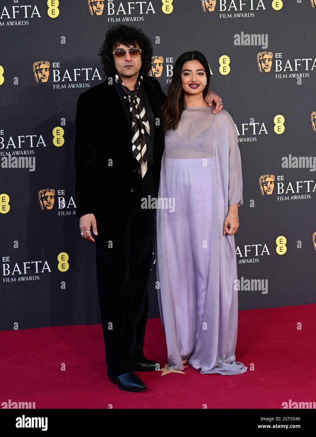 LONDON, UK. 16th Feb, 2025. Karan Kandhari and Radhika Apte at EE BAFTA ...
