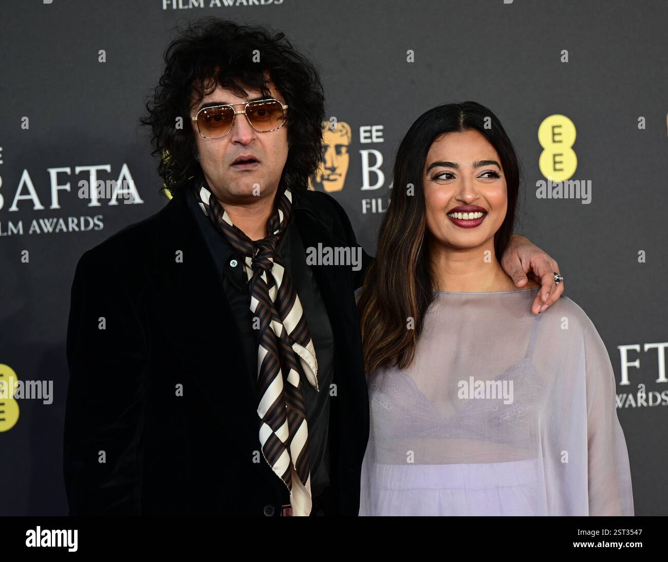 LONDON, UK. 16th Feb, 2025. Karan Kandhari and Radhika Apte at EE BAFTA ...