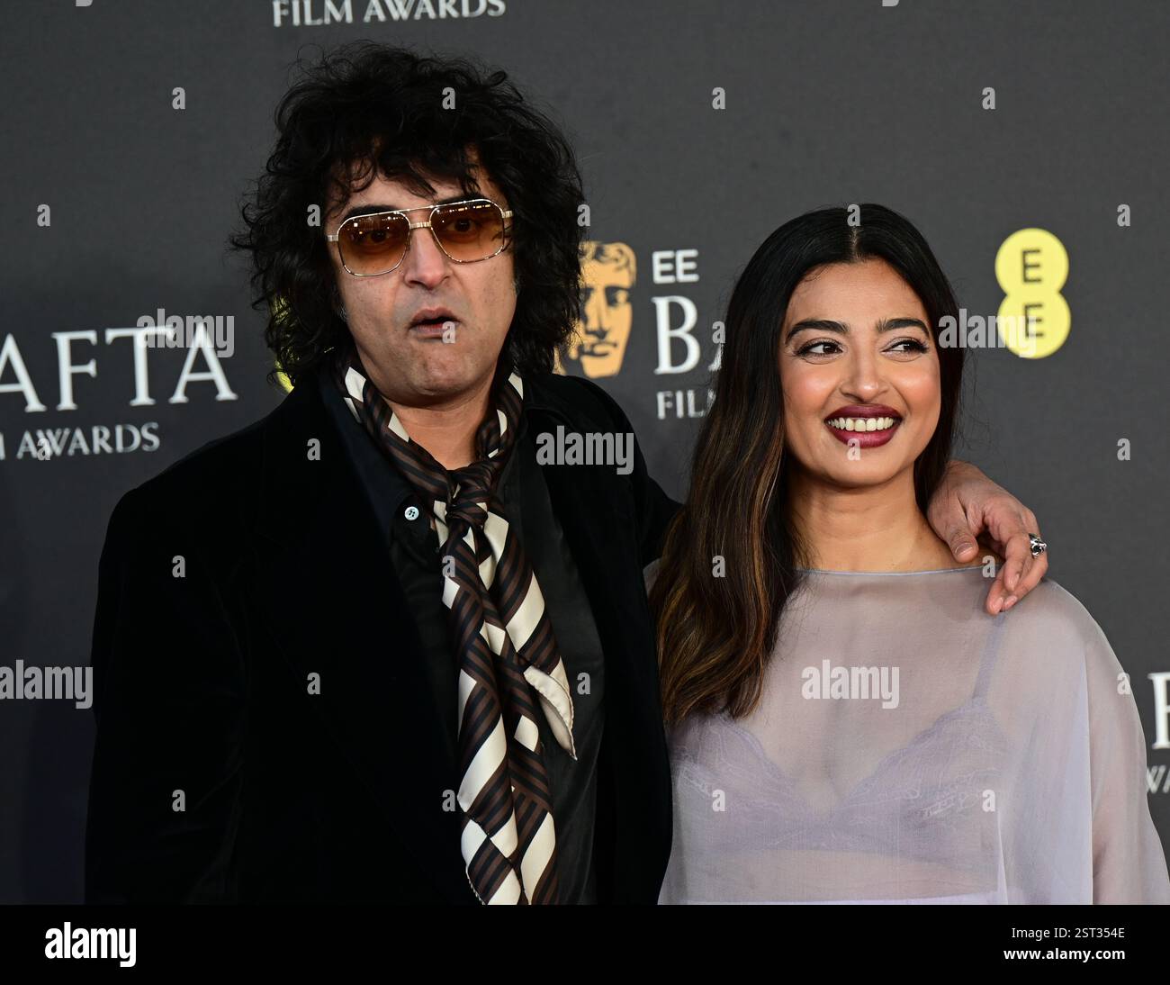 LONDON, UK. 16th Feb, 2025. Karan Kandhari and Radhika Apte at EE BAFTA ...