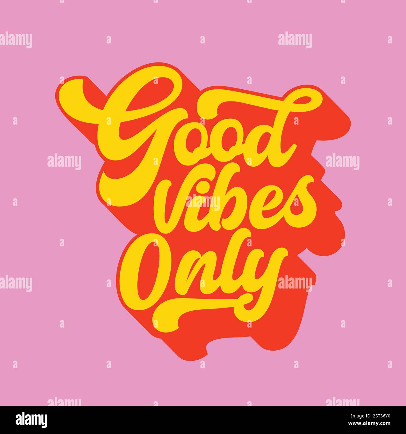 Good vibes only typography logo for sticker, card, label, tag. Good vibes motivational positive ...