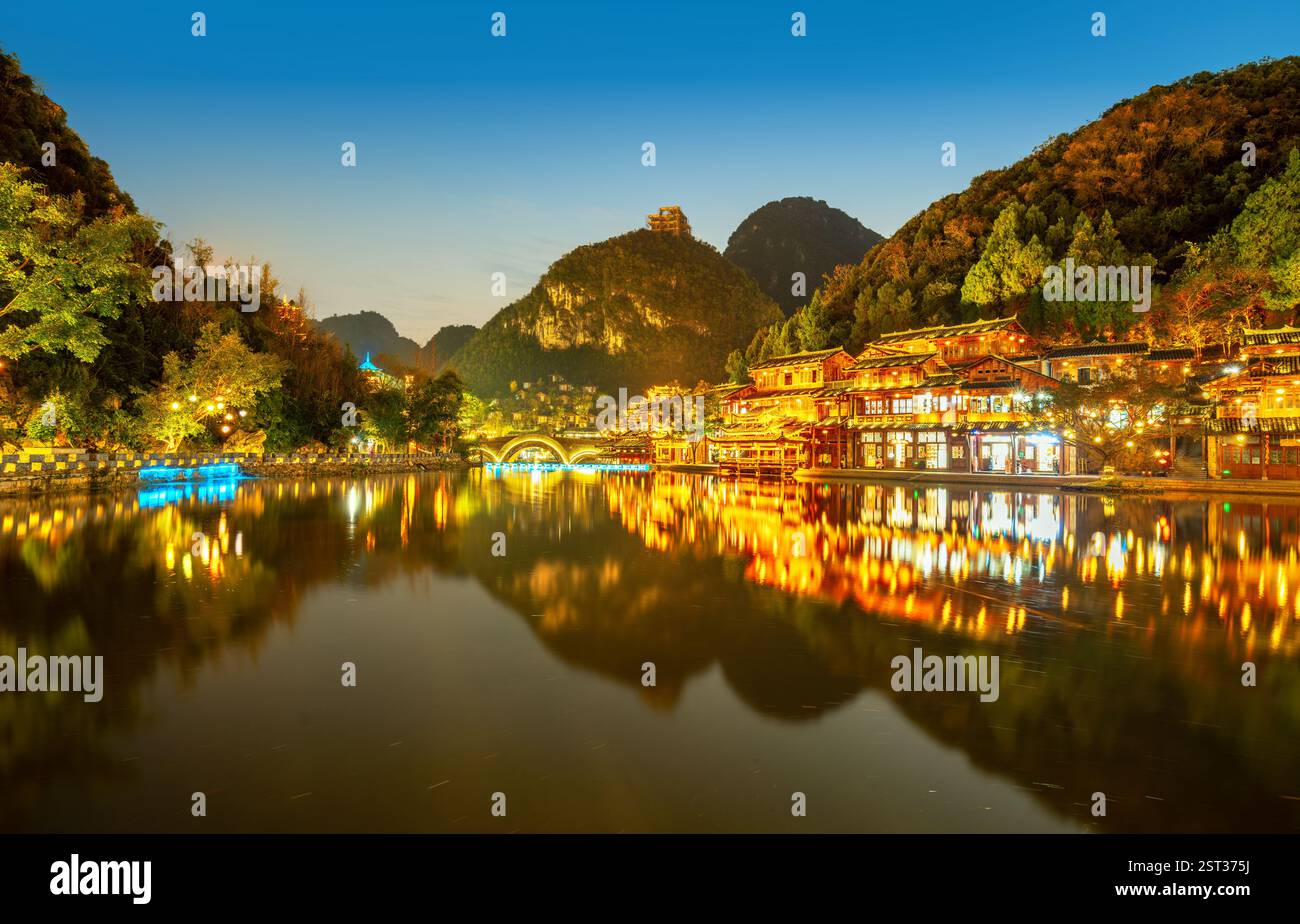 "Fenglin Buyi" is a small town inhabited by the Buyi people, located in ...