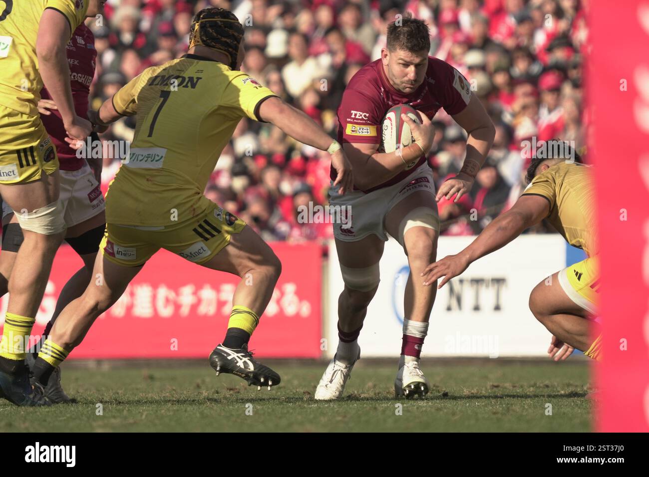 Brave Lupus' Jacob Pierce during the 2024-25 Japan Rugby League One ...
