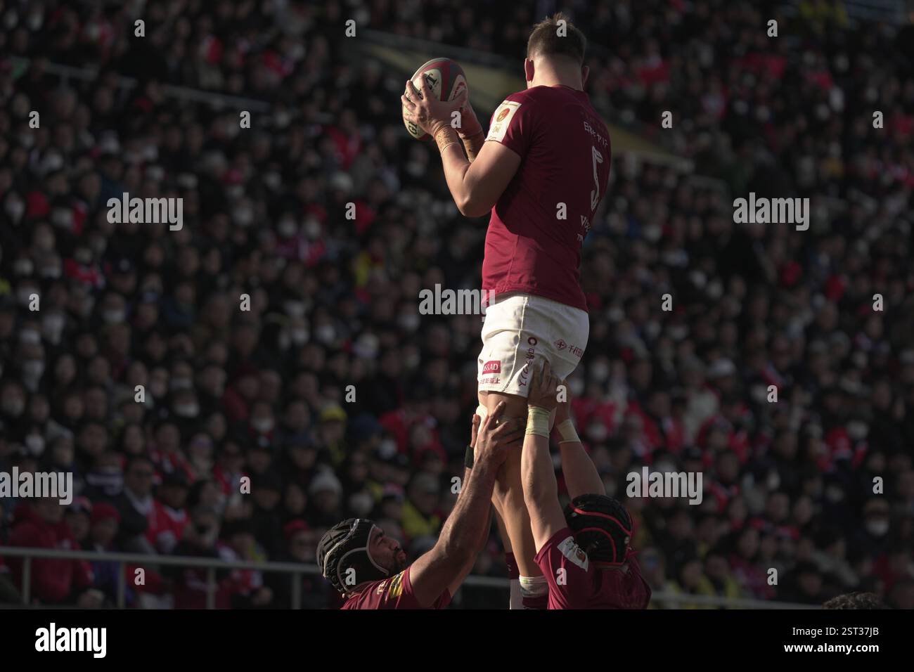 Brave Lupus' Jacob Pierce during the 2024-25 Japan Rugby League One ...