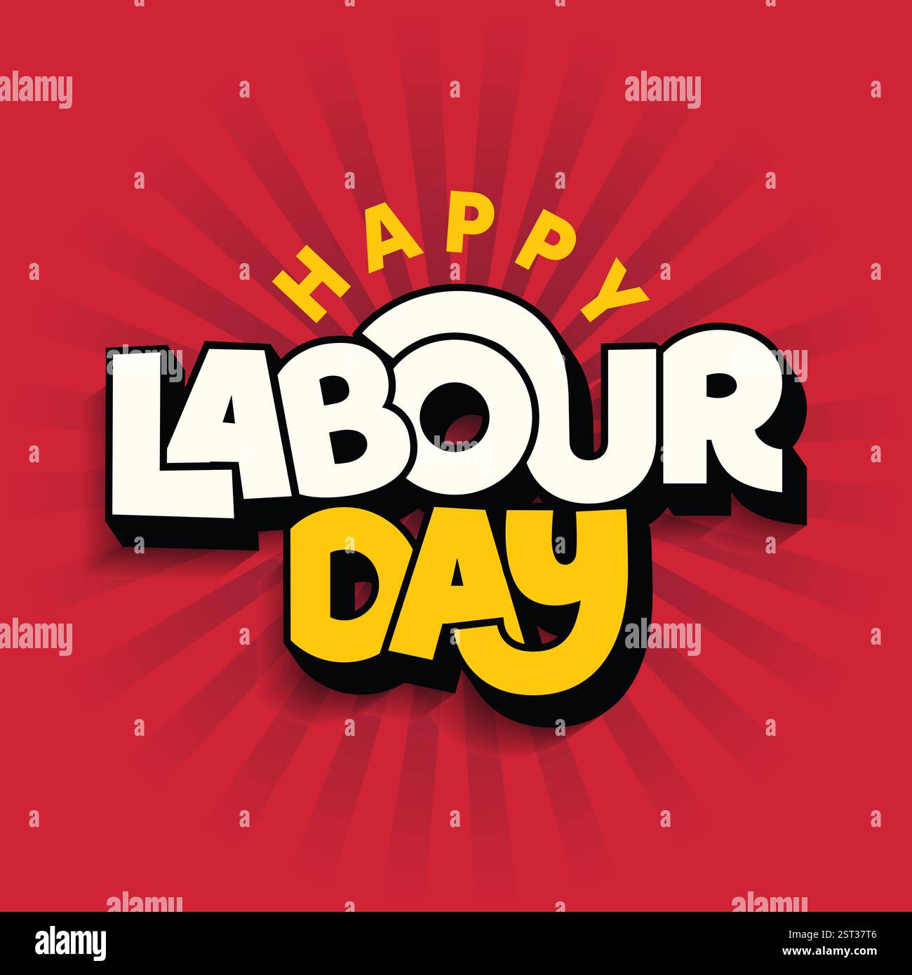 Happy Labour Day banner Design with yellow safety hat to celebrate ...