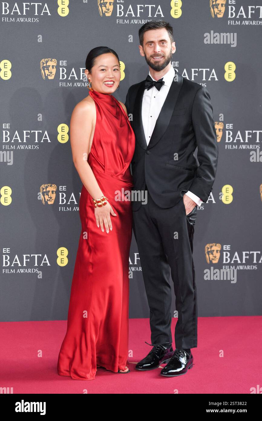 Laura Choi Raycroft and guest attending the 2025 EE BAFTA Film Awards ...