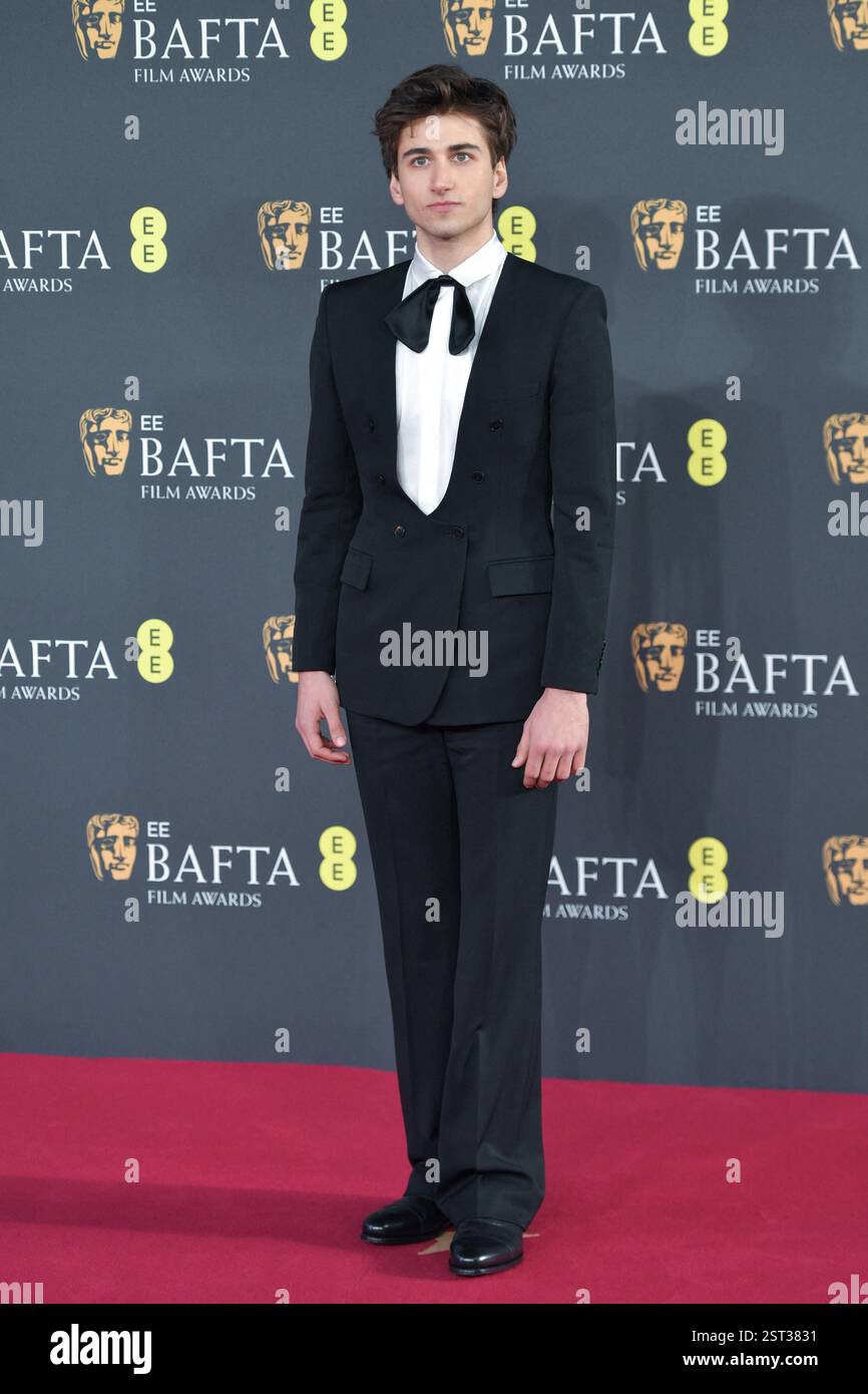 Sebastian Croft attending the 2025 EE BAFTA Film Awards at The Royal ...
