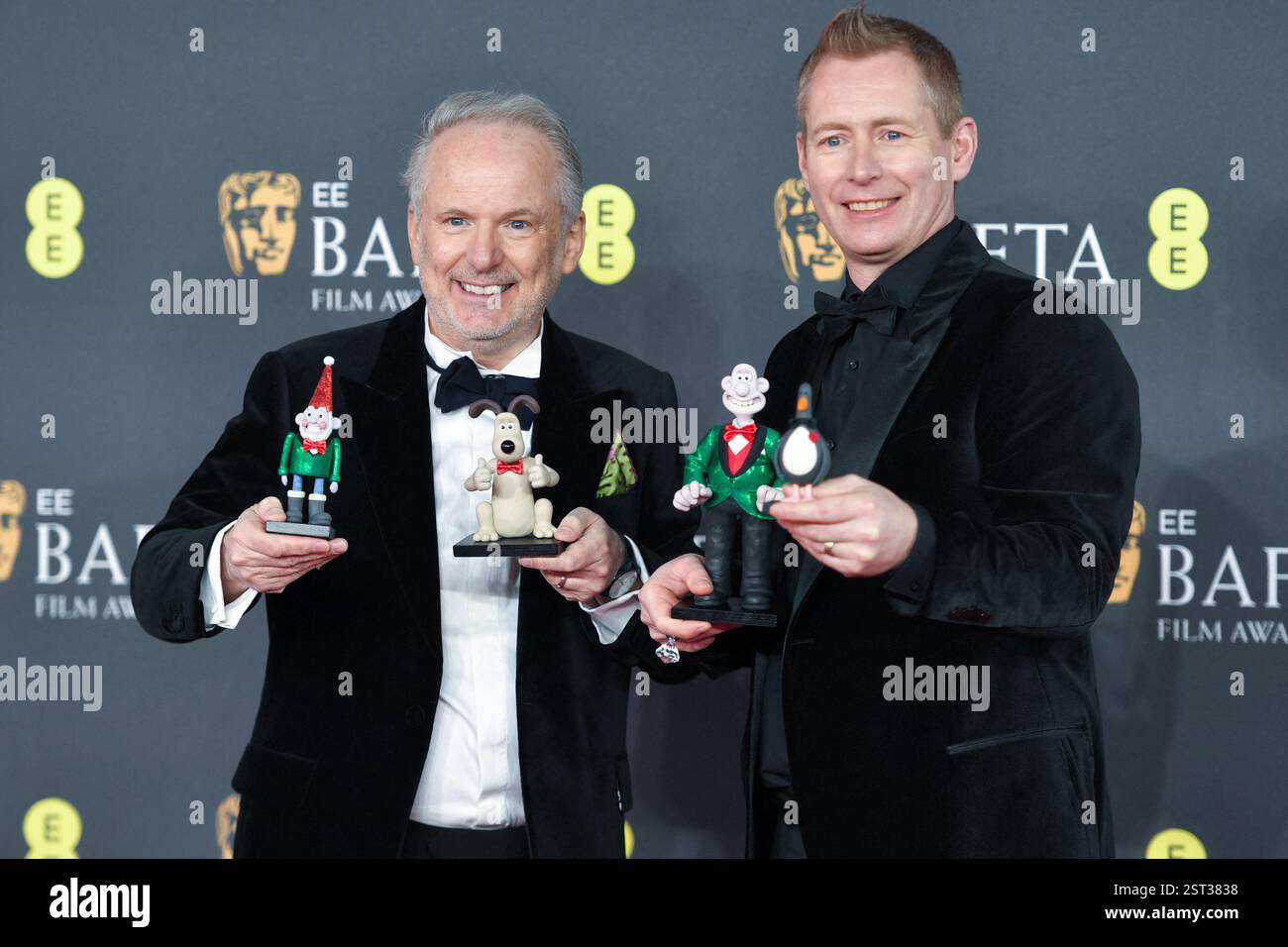 Nick Park and Merlin Crossingham attending the 2025 EE BAFTA Film ...