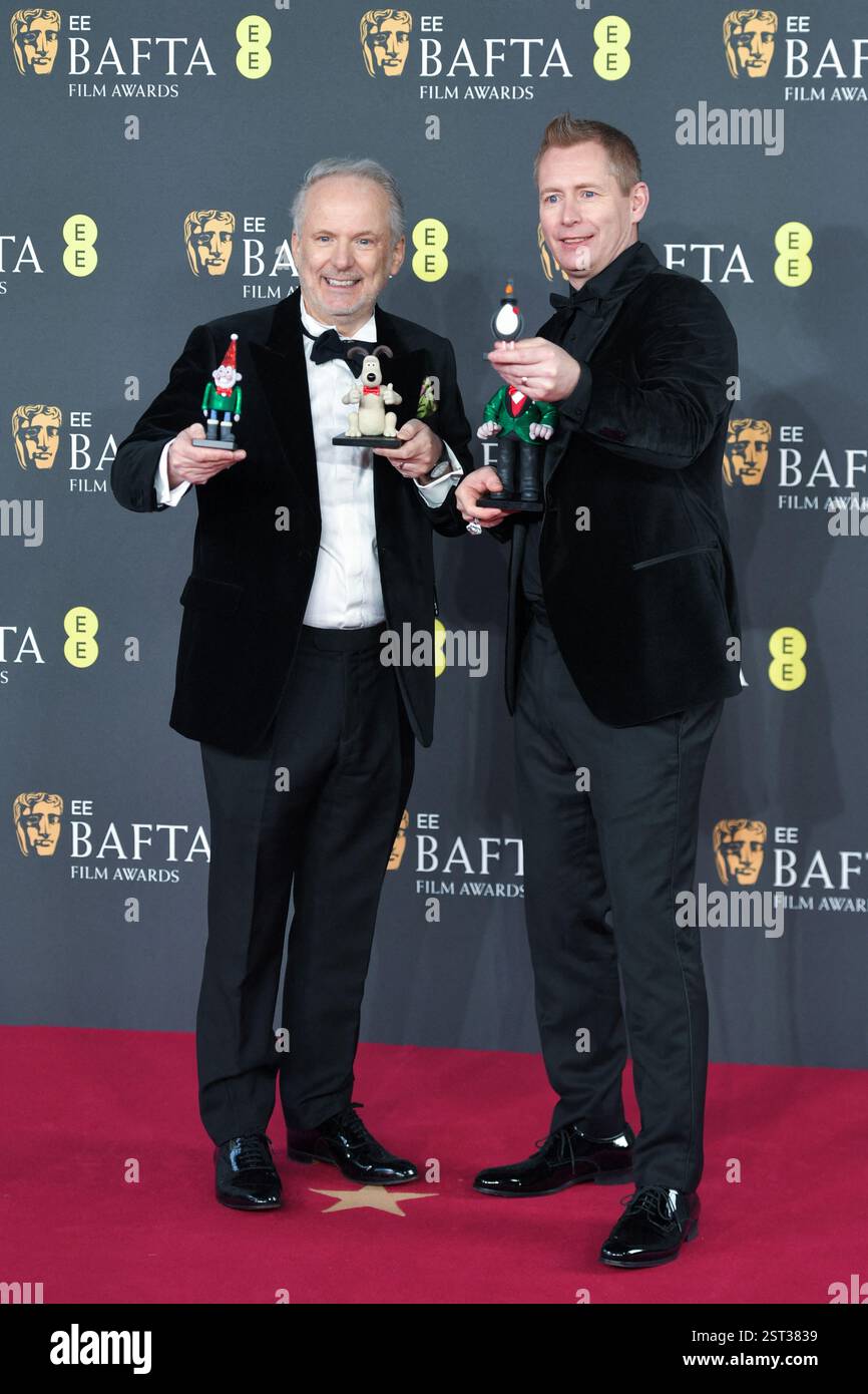 Nick Park and Merlin Crossingham attending the 2025 EE BAFTA Film ...